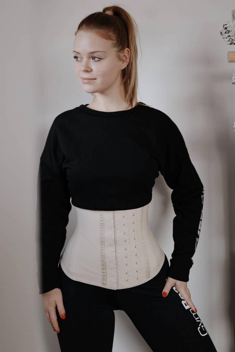 Corset modelator talie integral din latex cu compresie ridicata