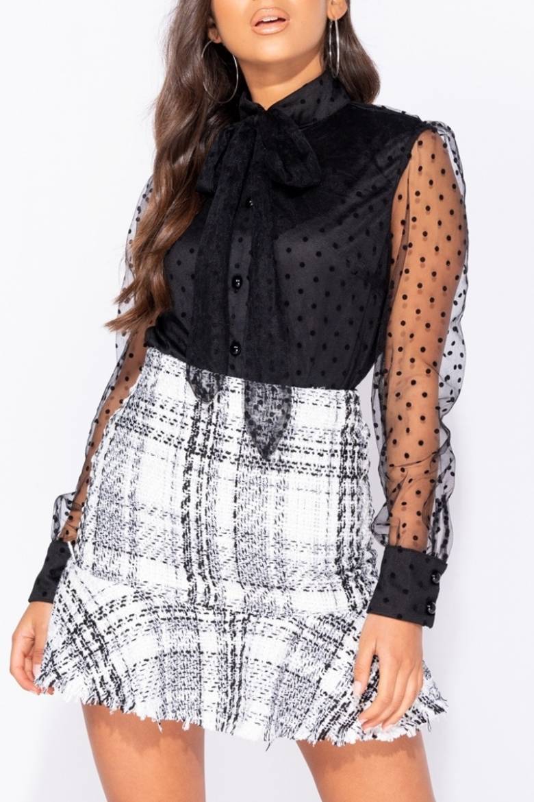 Fusta mini Boucle White - Clessidra