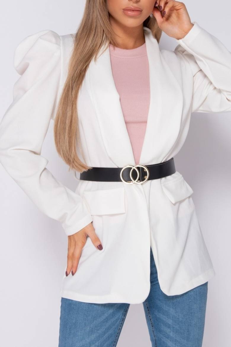 Sacou Amanda Alb - Clessidra